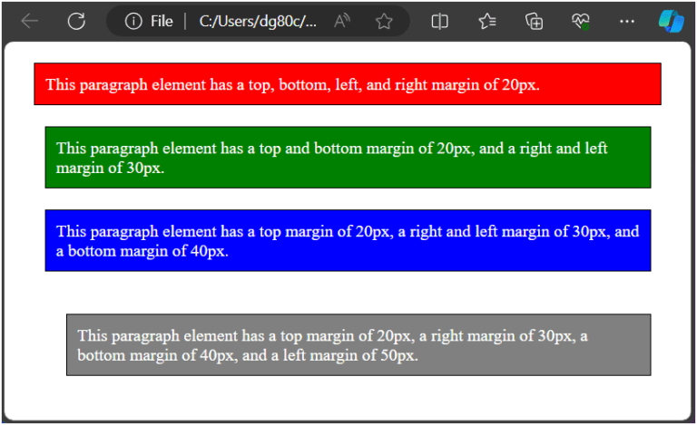 CSS Margin - Scientech Easy